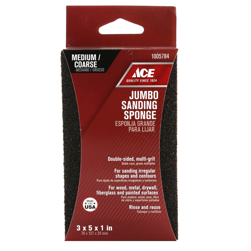 Ace Jumbo Sanding Sponge Medium/Coarse – Sunset & Co.