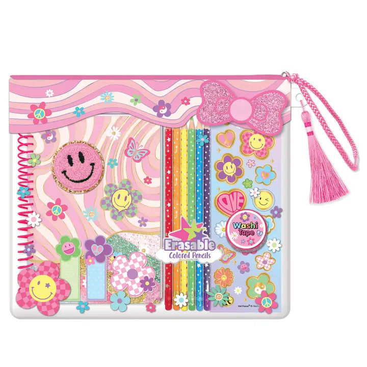 Hot Focus Groovy Flower Coloring Journal – Sunset & Co.