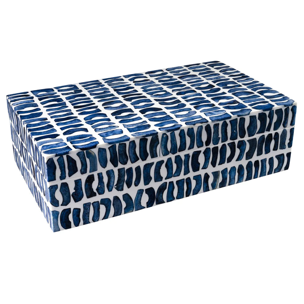 Abigails - Navy Blue Bone Inlay Decorative Box – Sunset & Co.