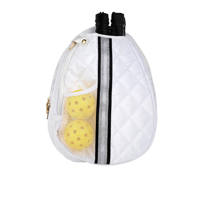 Lemon Bella - White Puffer Pickle Ball Sling Bag – Sunset & Co.