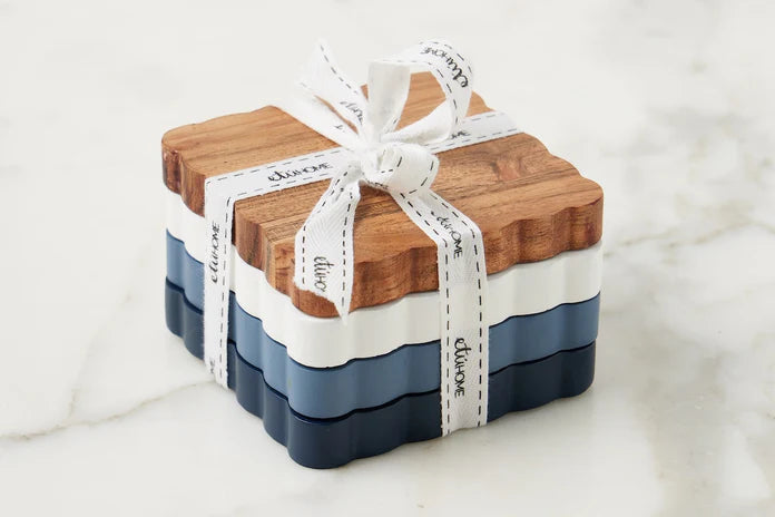 etúHome Riviera Scalloped Coaster Set – Sunset & Co.