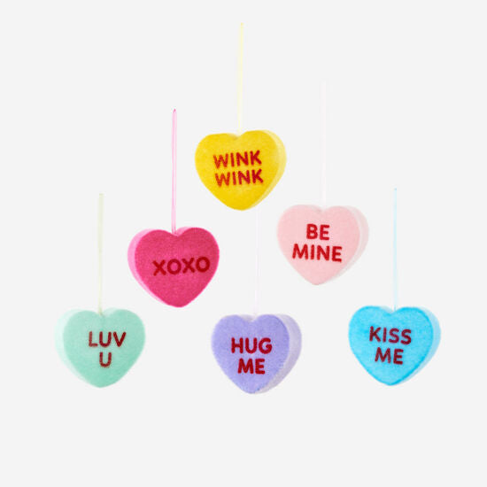 One Hundred 80 Degree - Flocked Mini Conversation Hearts - Assorted ...