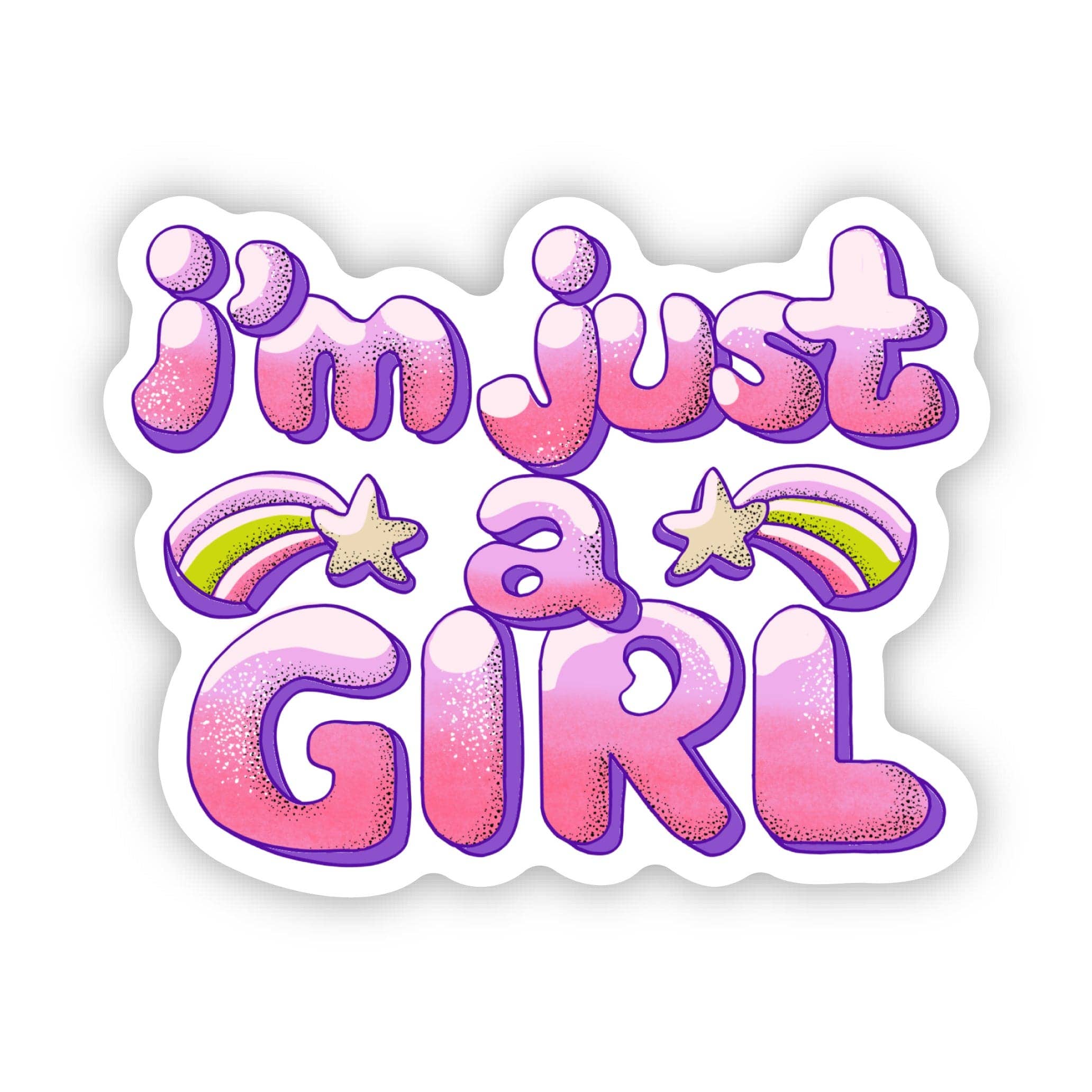 Big Moods - I'm Just A Girl Pink Sticker – Sunset & Co.