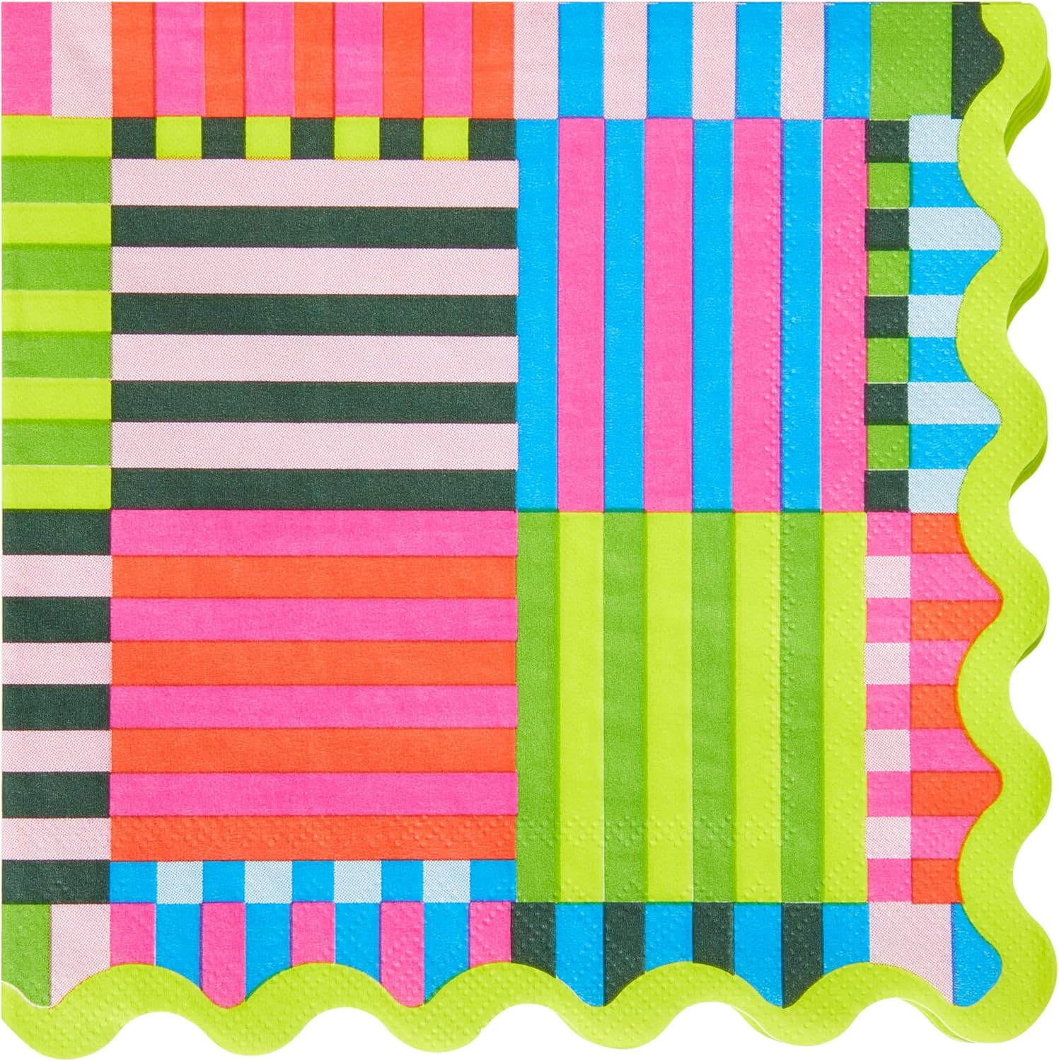C.R. Gibson Bold Stripe Die Cut Paper Lunch Napkins – Sunset & Co.