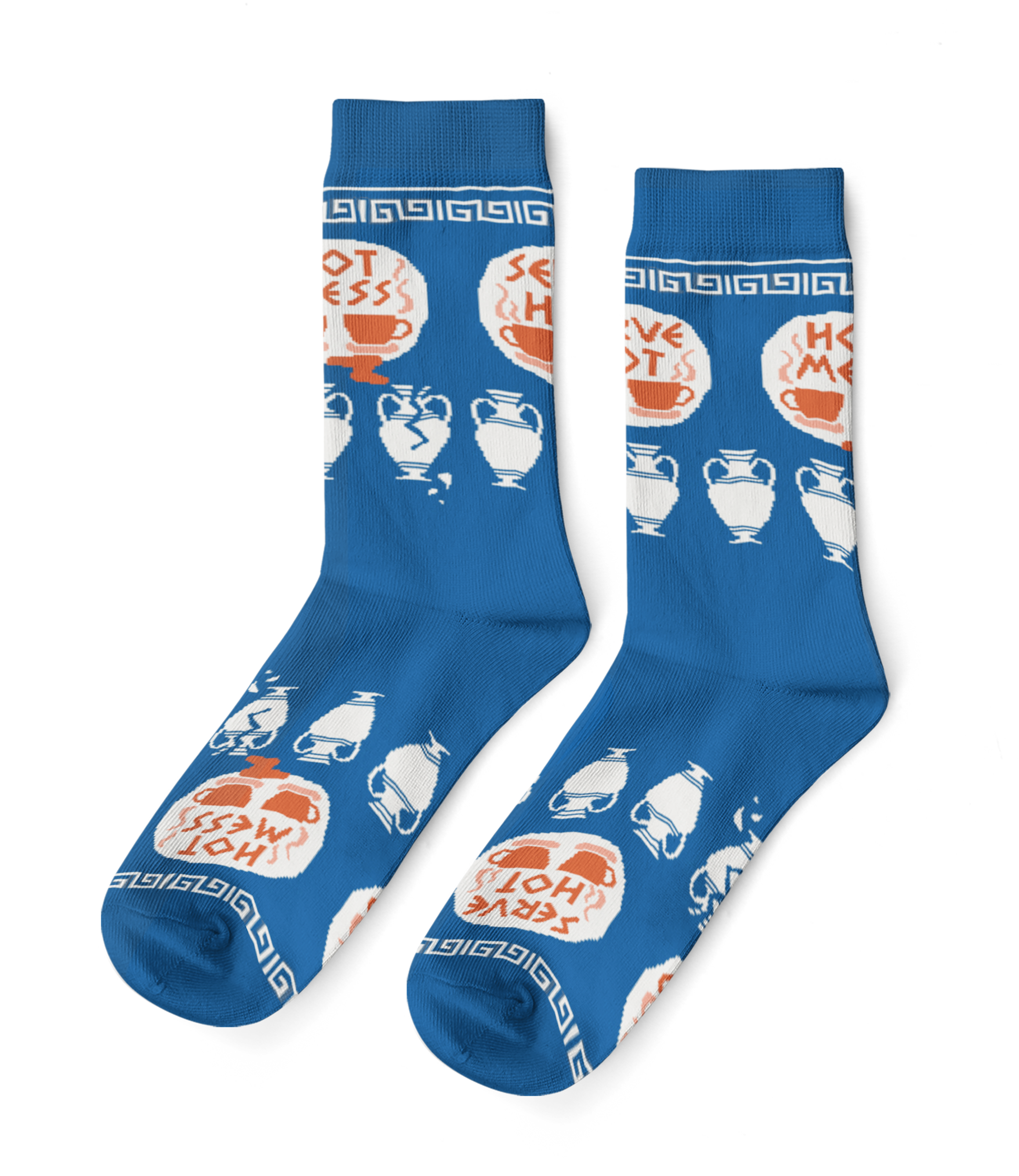 Yellow Owl - Serve Hot, Hot Mess Crew Socks – Sunset & Co.