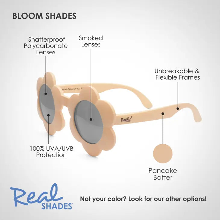 Real Shades - Bloom Flexible Kid's Sunglasses - White – Sunset & Co.