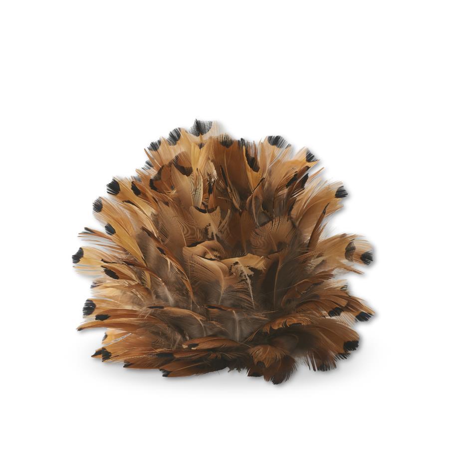 K&K Interiors - Rust Brown Feather Ball Hanger – Sunset & Co.