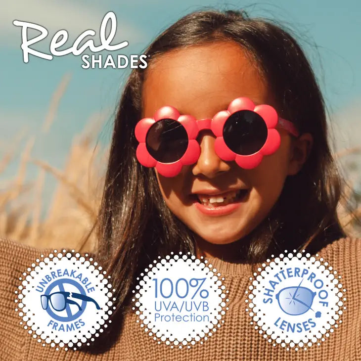 Real Shades - Bloom Flexible Kid's Sunglasses - White – Sunset & Co.