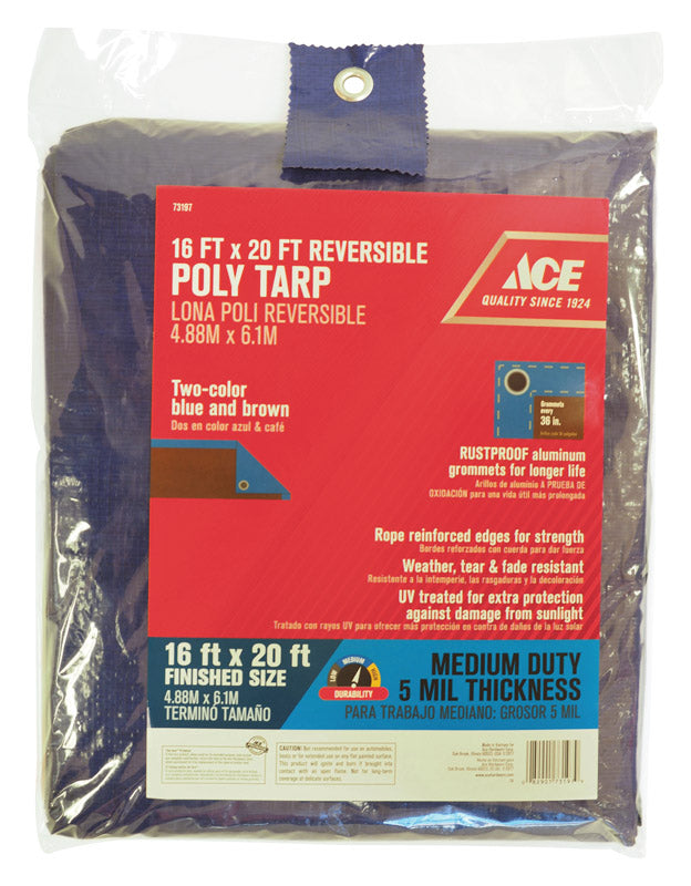 Ace Medium Duty Tarp - Blue/Brown – Sunset & Co.