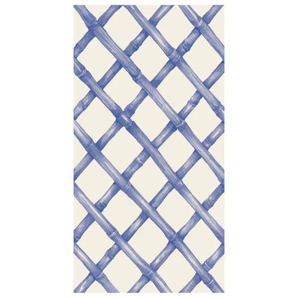 Hester & Cook - Blue Lattice Guest Napkin – Sunset & Co.