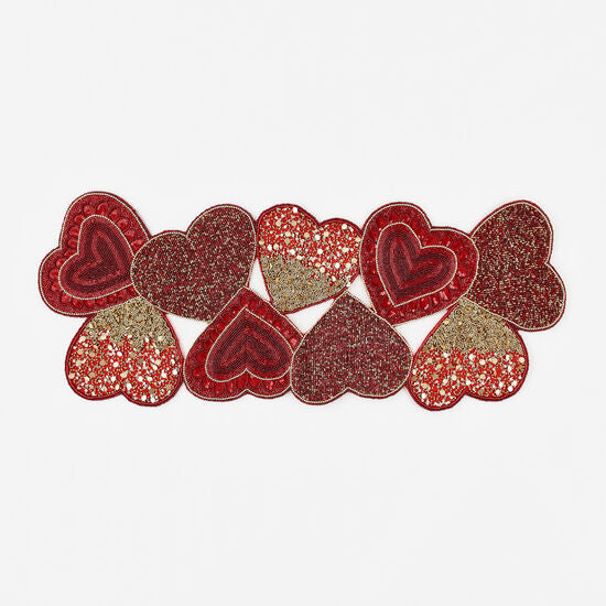 One Hundred 80 Degree - Beaded Heart Table Runner – Sunset & Co.