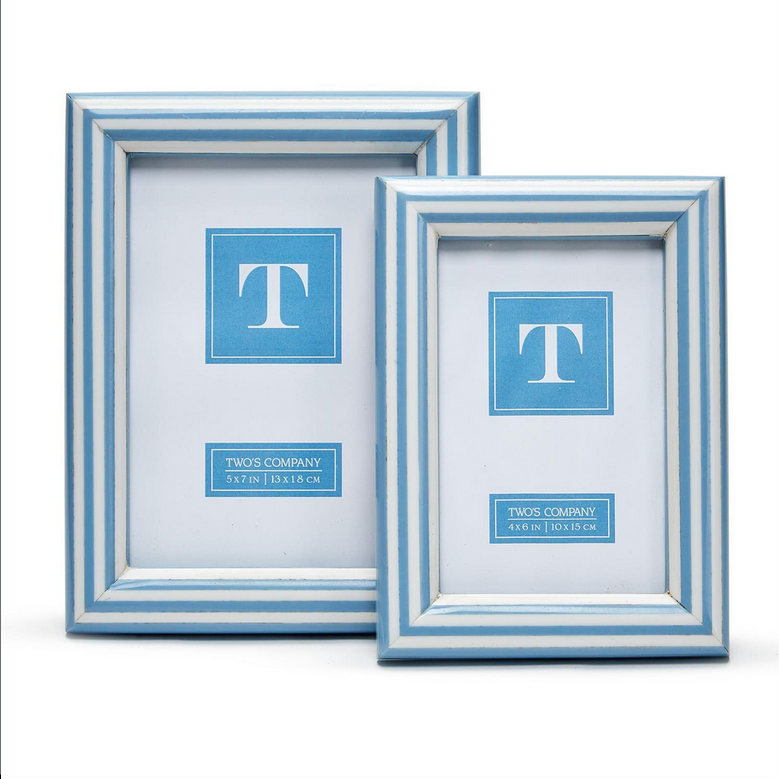 Two's Company - Coastal Stripes Photo Frame – Sunset & Co.