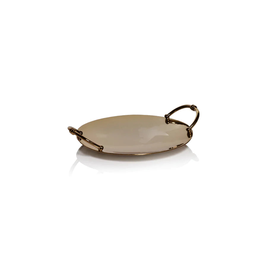 Zodax Alessia Gold Round Serving Tray – Sunset & Co.